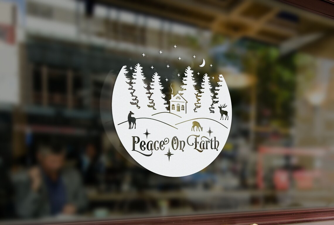 Peace on Earth Round Vector SVG Art - Etsy