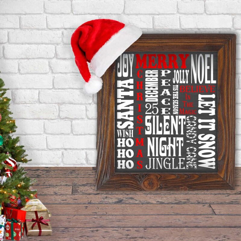 Christmas Subway Art - Etsy