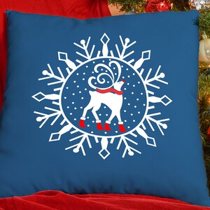 Snowflake Deer Vector SVG Art - Etsy