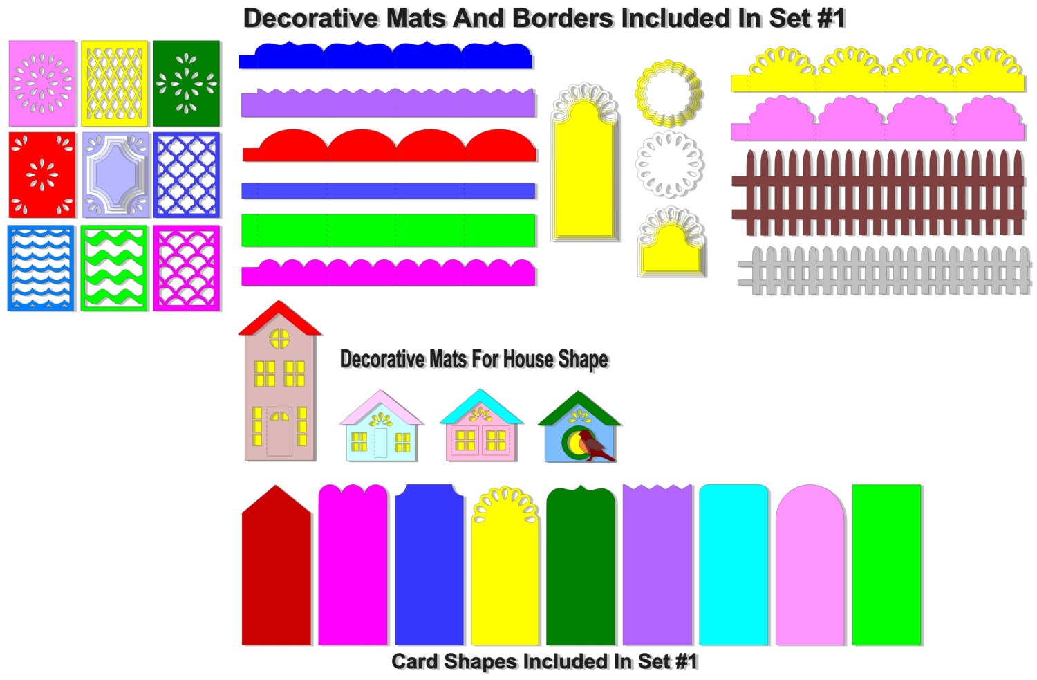 Card in A Box 3D SVG 9 Styles 18 Patterns Plus Extras | Etsy