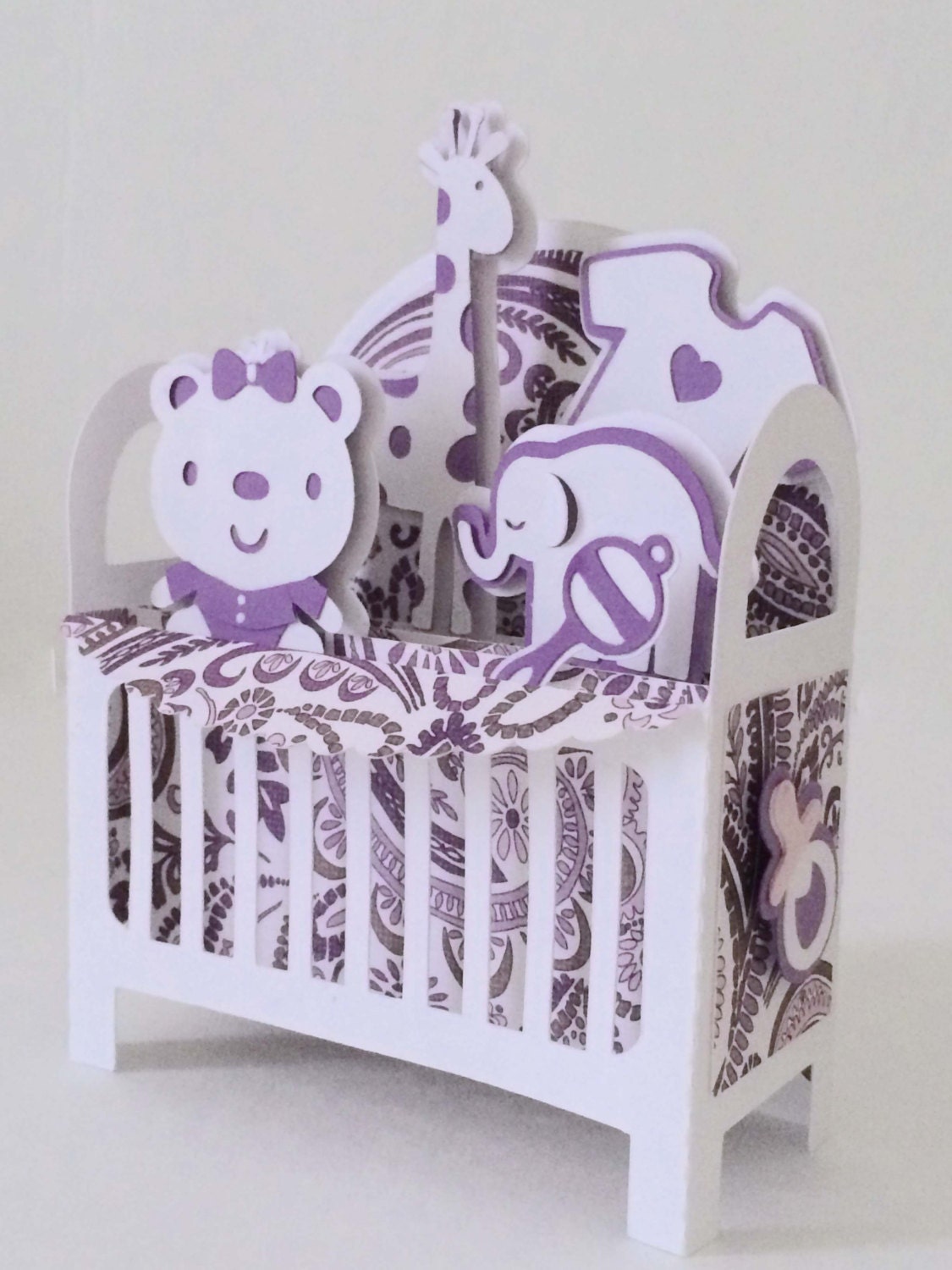 Baby Crib Card in A Box 3D SVG - Etsy