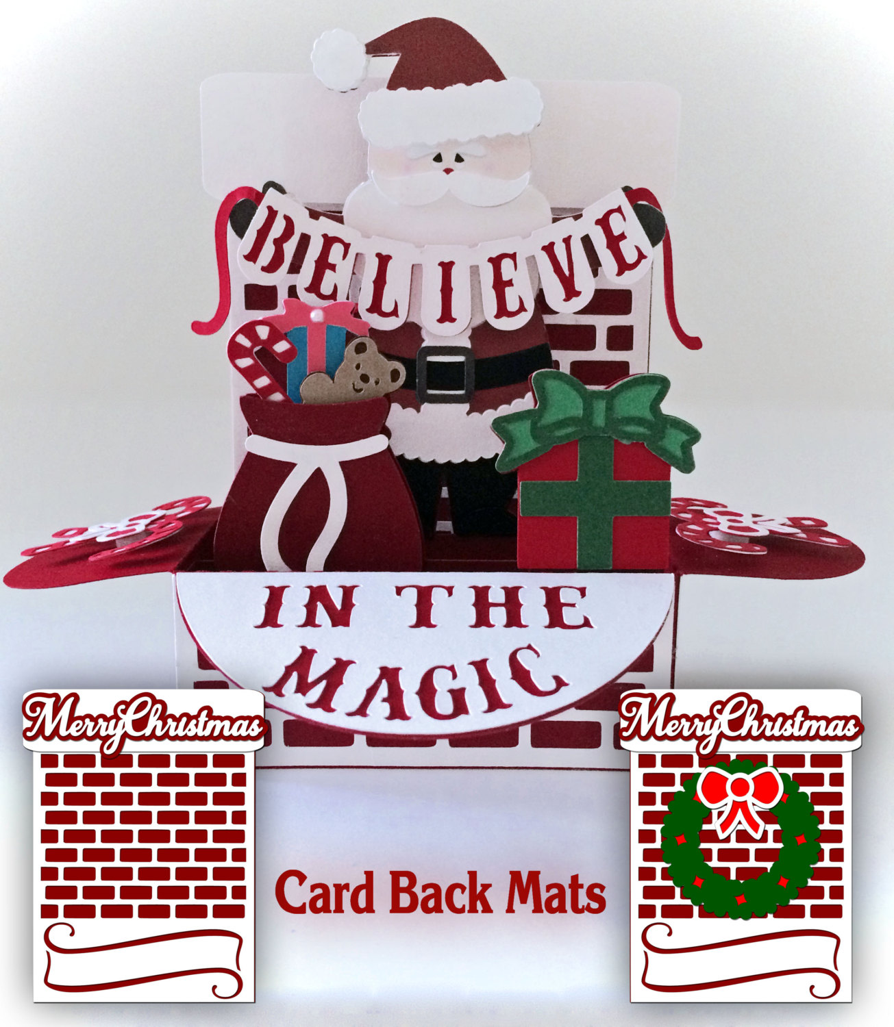 Santa Believe Card in A Box 3D SVG - Etsy