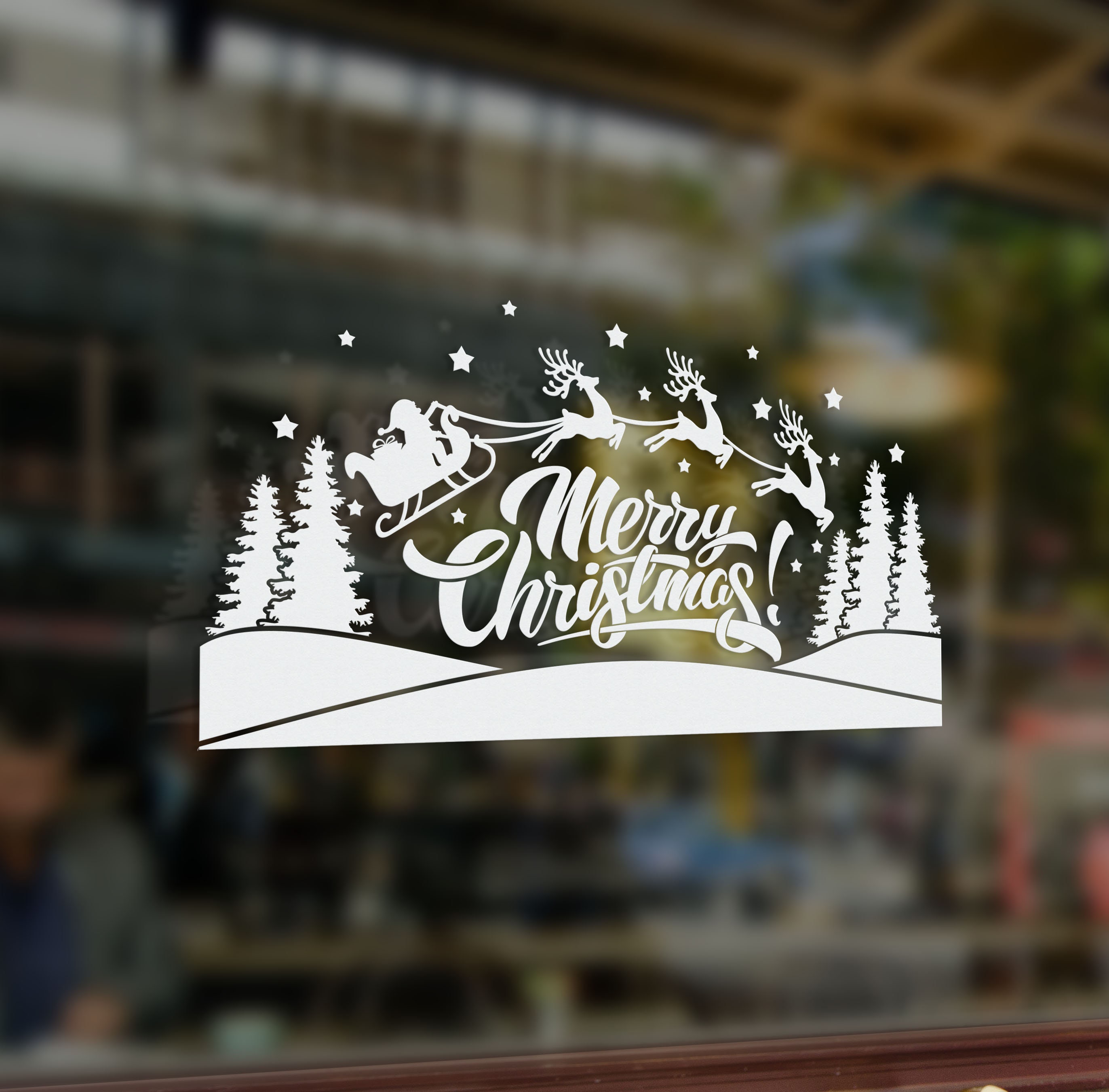 Merry Christmas Santa Sleigh 2 for Vinyl, Sublimation, Stencils and ...