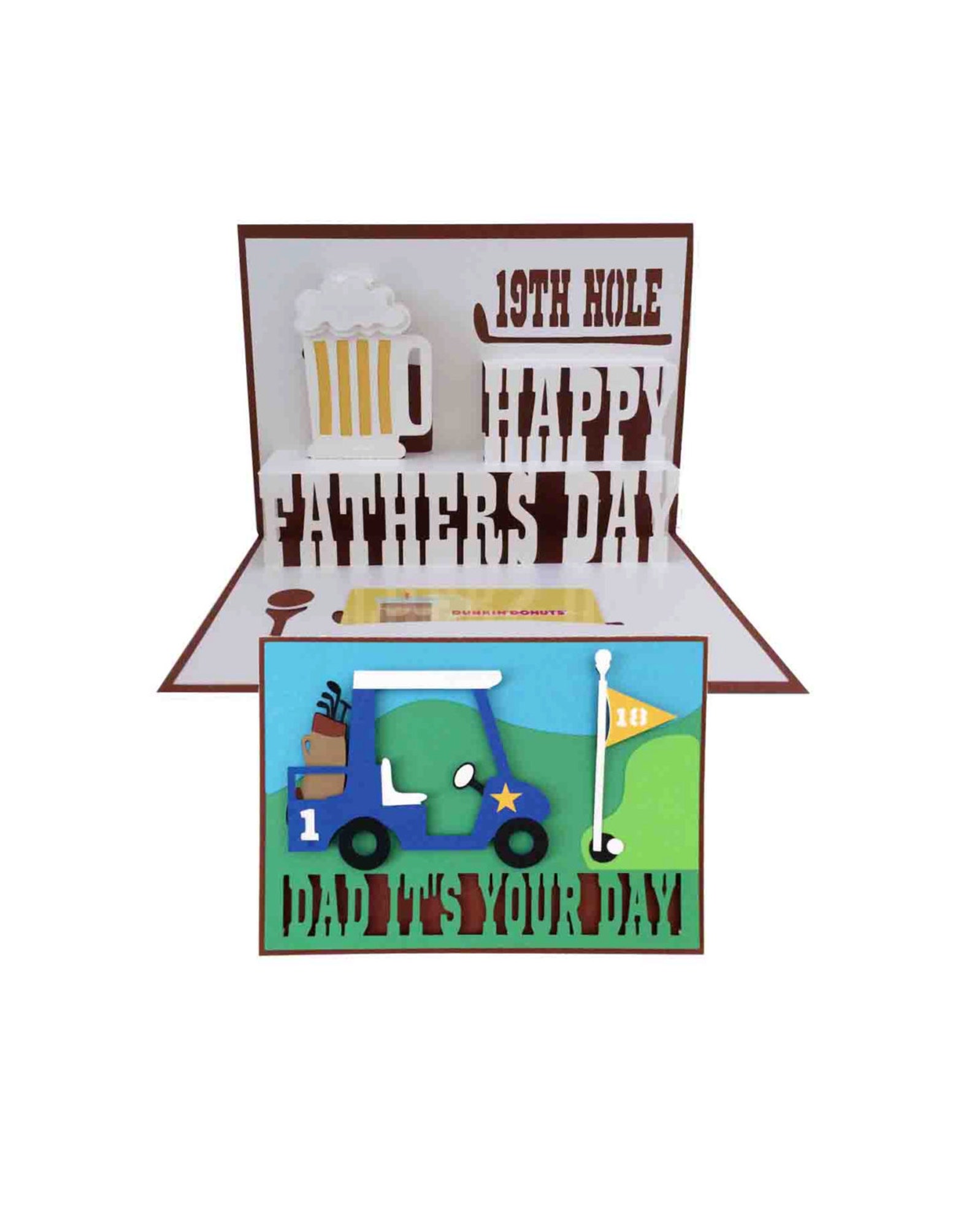 Fathers Day Golf Pop up Card 3D SVG - Etsy