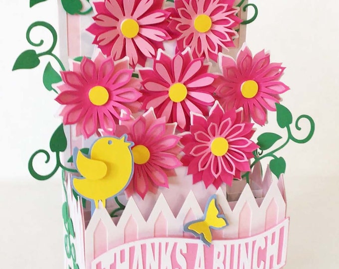 Sunshine Bouquet Card in A Box 3D SVG - Etsy