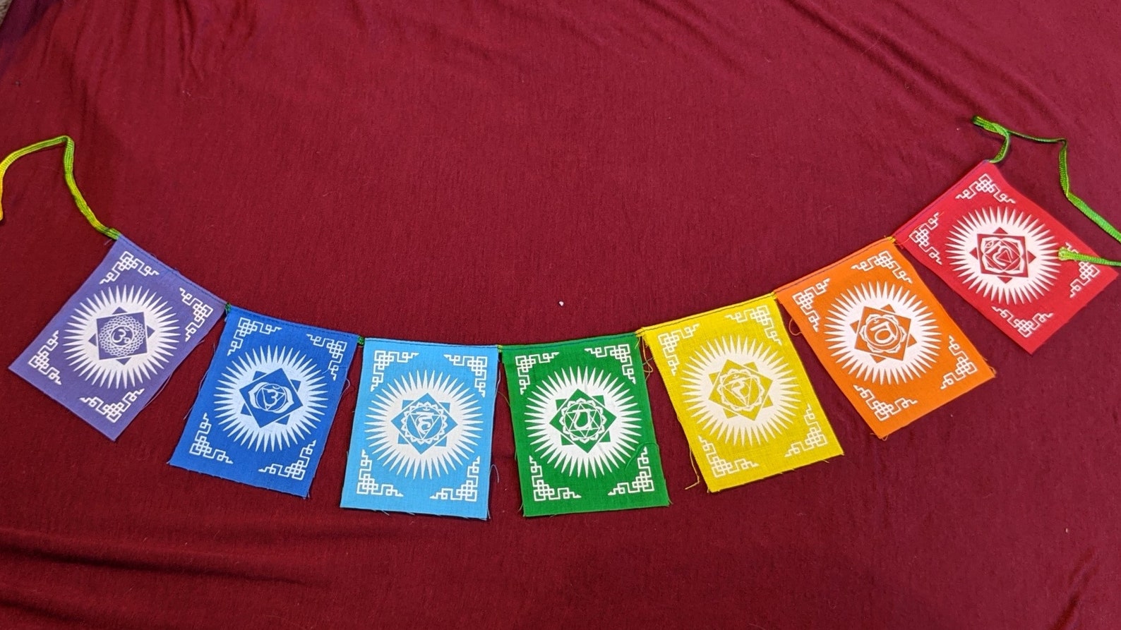 Seven Chakra Prayer Flag Tibetan Flags Nepal Prayer Flag Art | Etsy