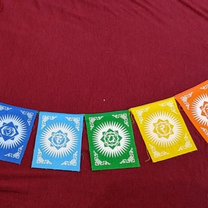 Seven Chakra Prayer Flag Tibetan Flags Nepal Prayer Flag Art Gifts Home ...