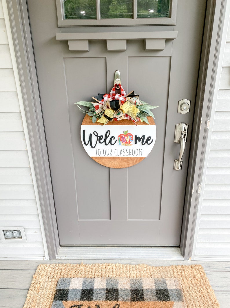 Front Door Decor Welcome to Our Classroom Door Hanger - Etsy