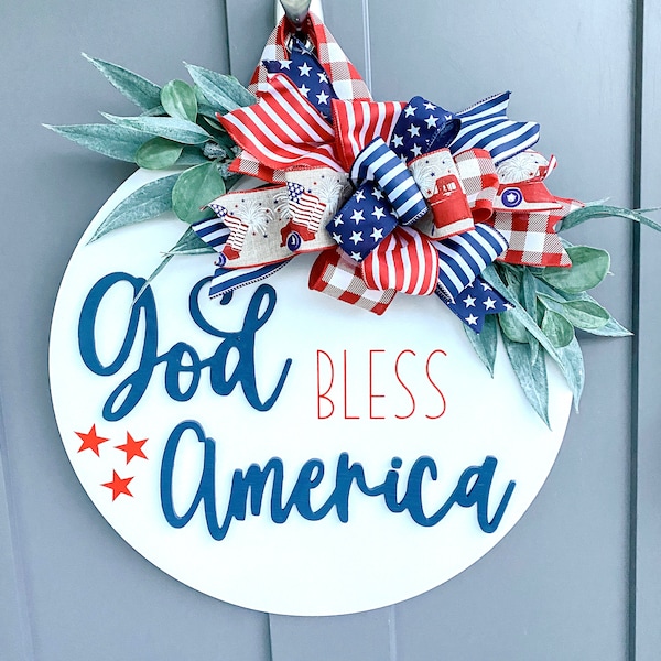 God Bless America Sign - Etsy