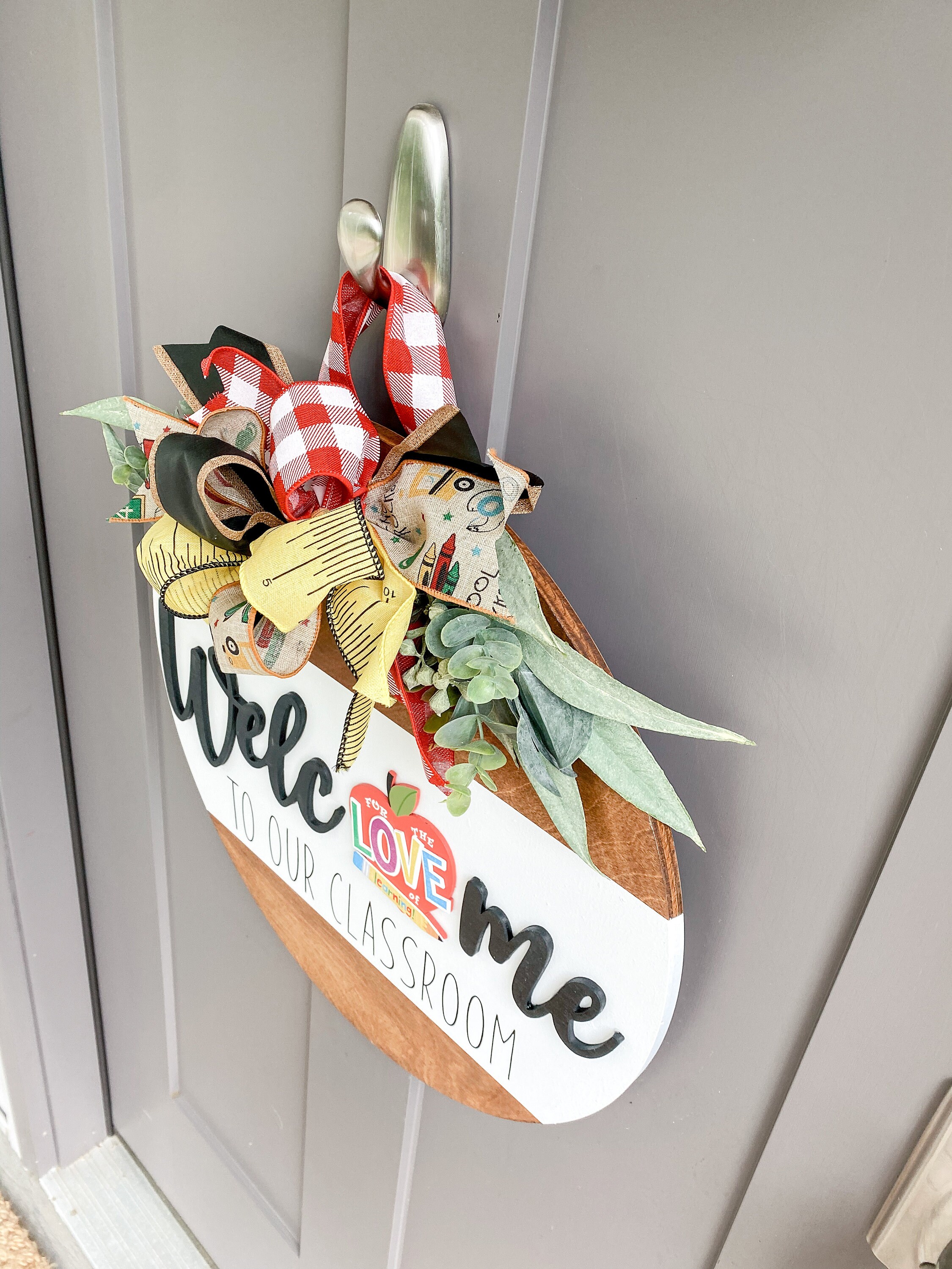 Front Door Decor Welcome to Our Classroom Door Hanger - Etsy