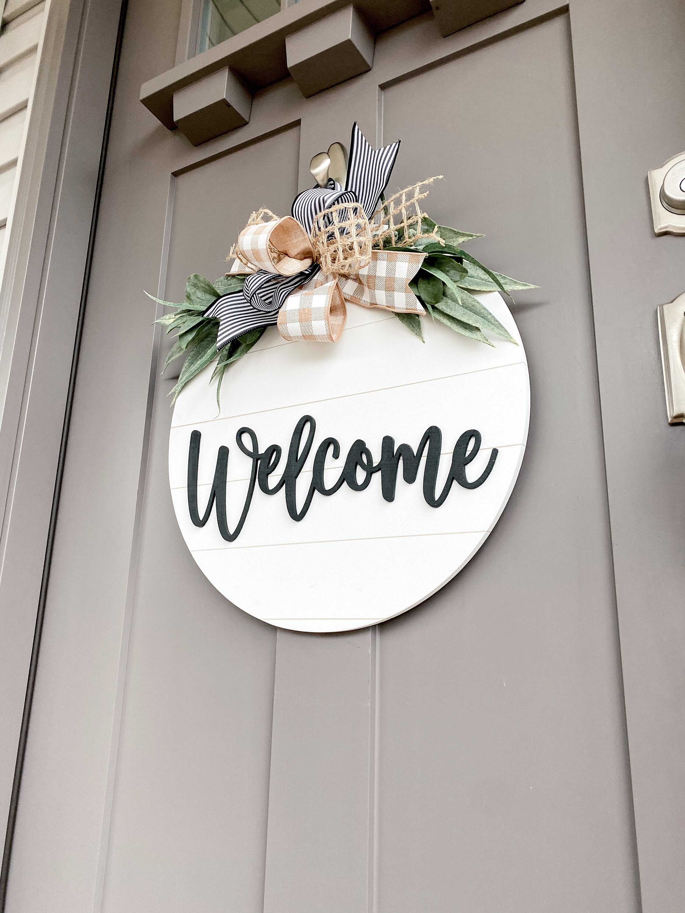 Front Door Decor Welcome Wreath Year Round Wreath Door | Etsy