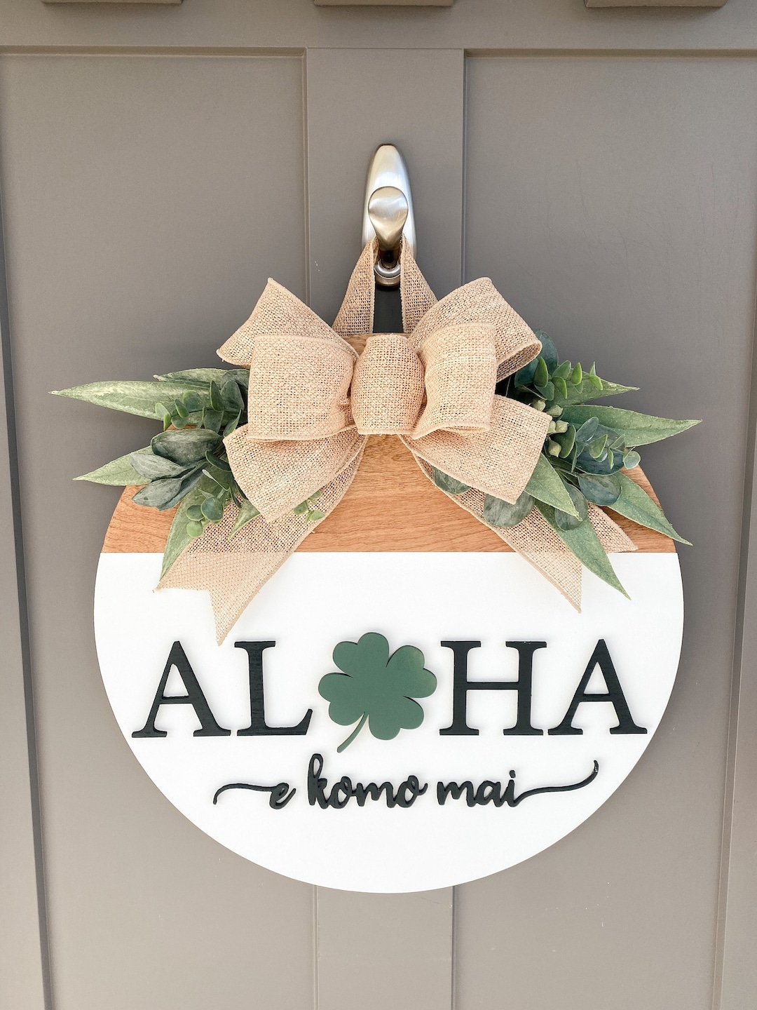 Front Door Decor | Front Door Wreath | Aloha | E Komo Mai | Hawaii ...