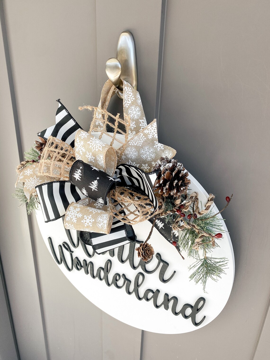 Winter Wonderland Front Door Decor Christmas Wreath - Etsy