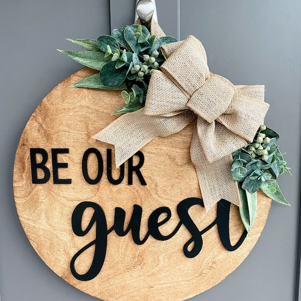 Be Our Guest Door Hanger - Etsy