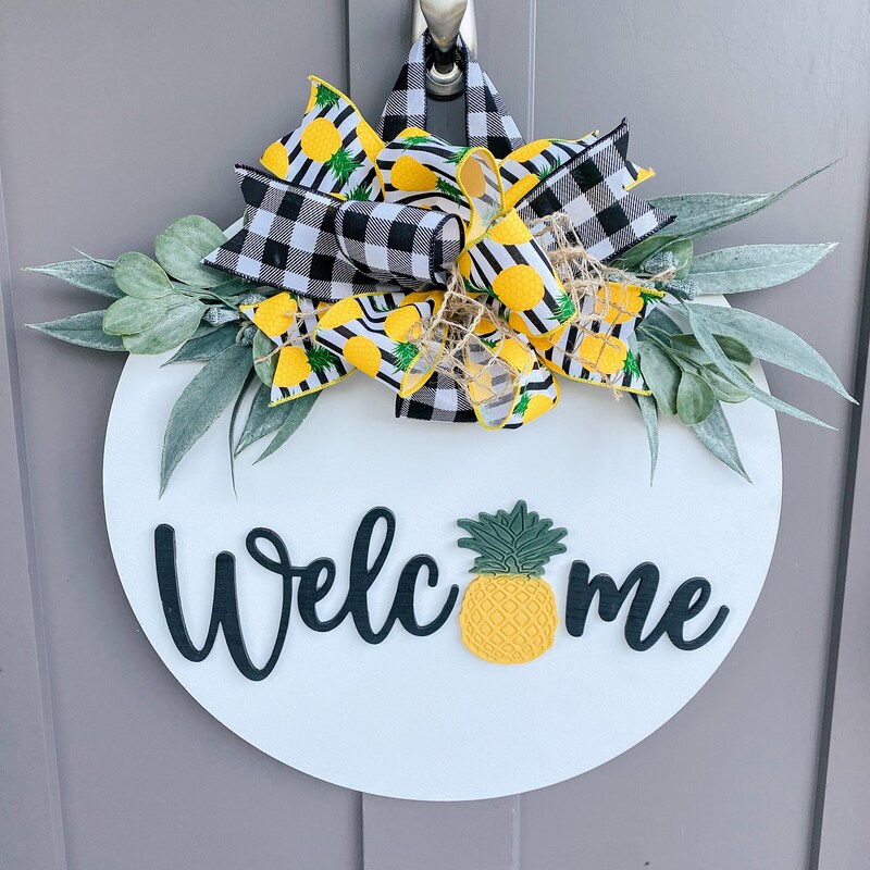 Pineapple Door Decor - Etsy