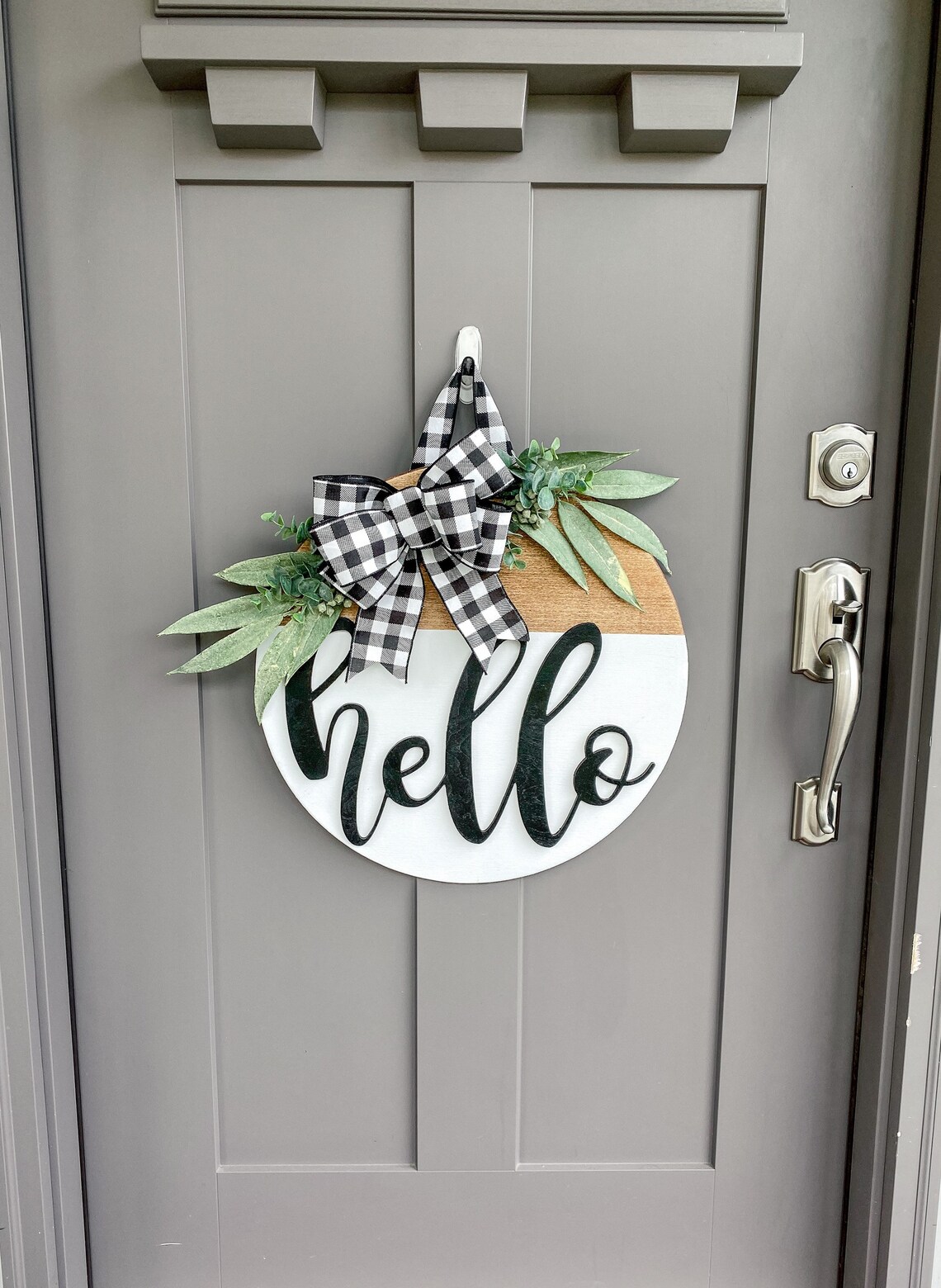 Front Door Decor Hello Door Hanger Front Door Wreath - Etsy