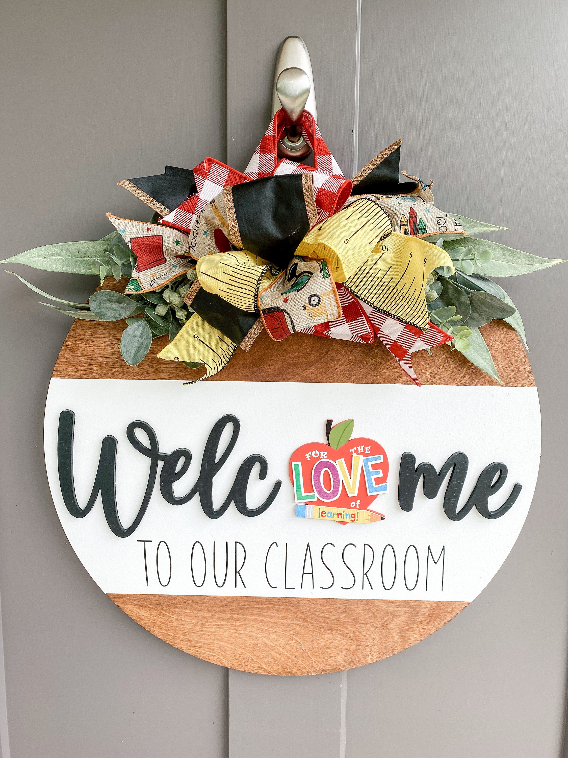 Front Door Decor Welcome to Our Classroom Door Hanger - Etsy