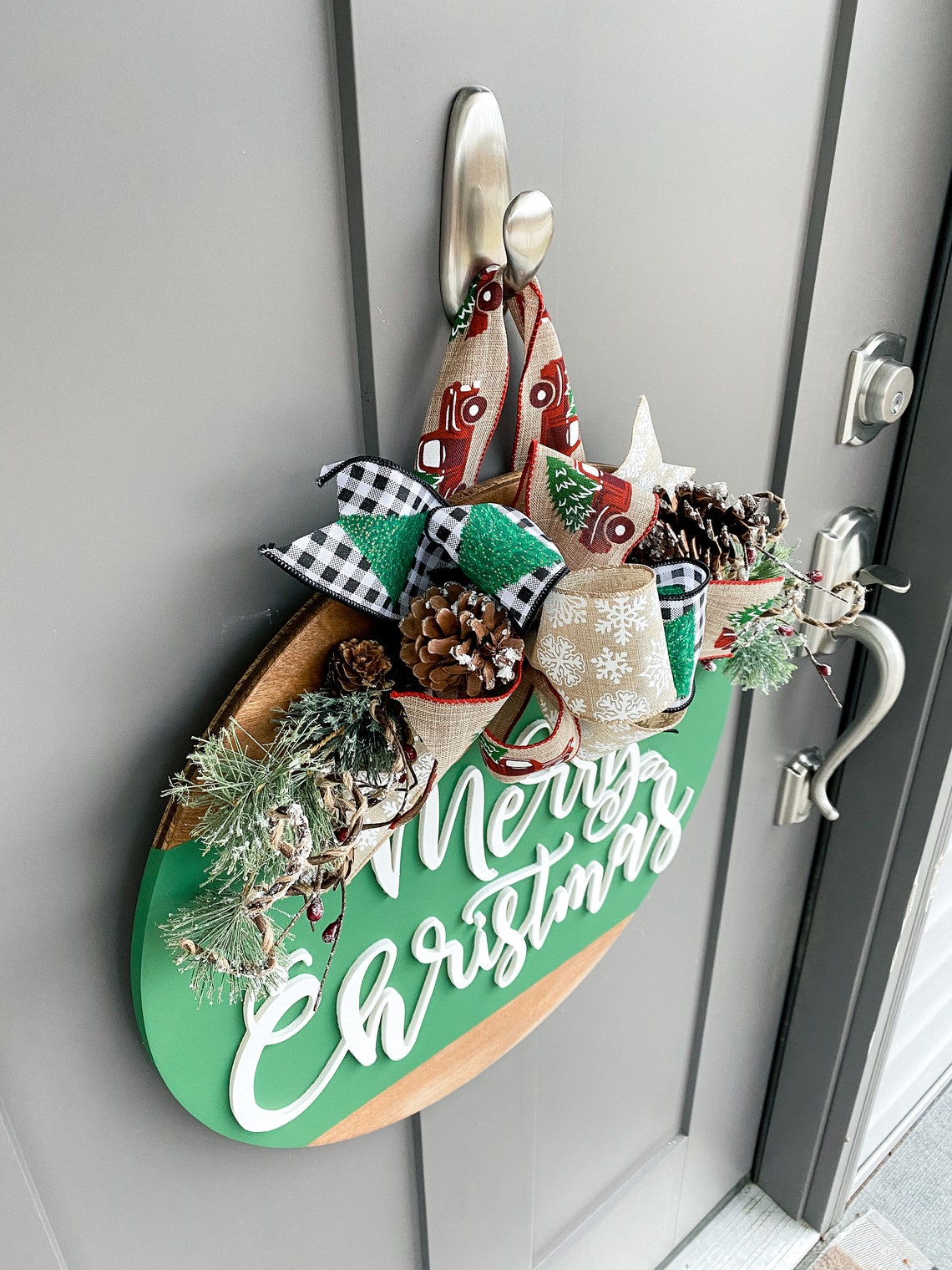 3D Merry Christmas Front Door Decor Christmas Wreath - Etsy
