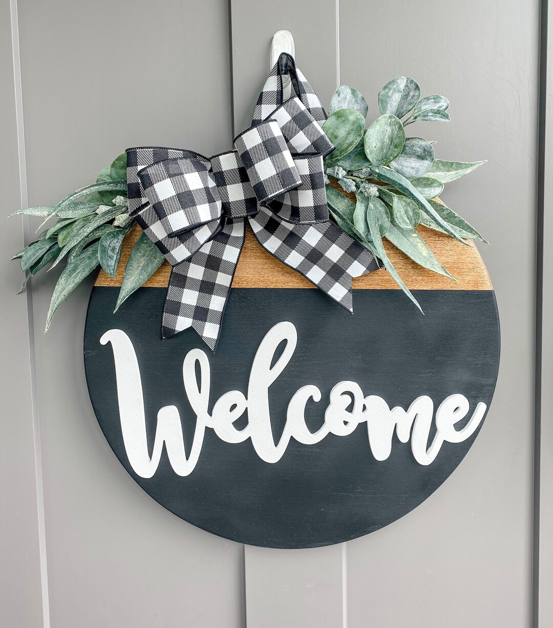 Front Door Decor | Welcome | Wreath | Year Round Wreath | Door Hanger ...