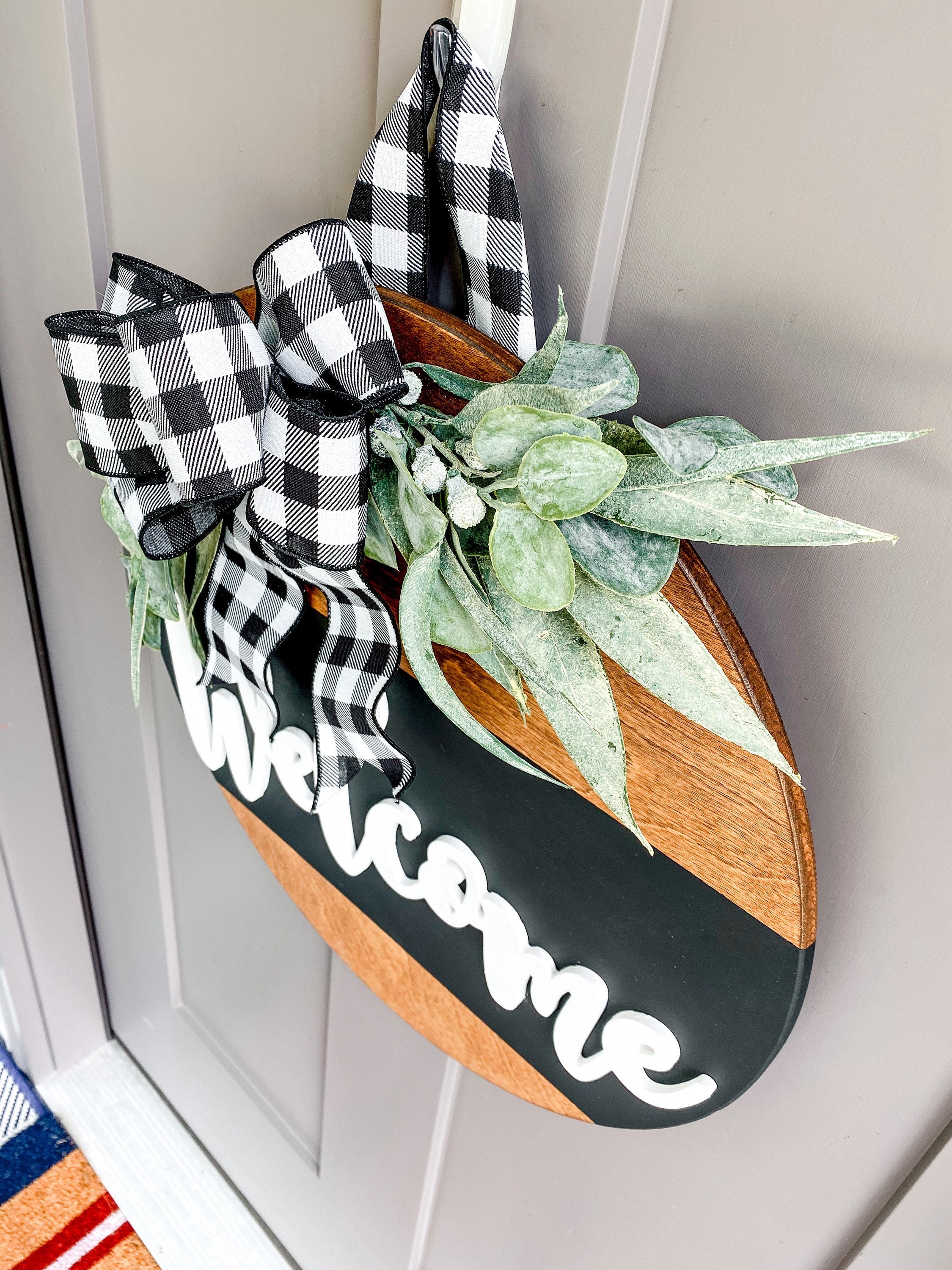 Front Door Decor Welcome Wreath Year Round Wreath Door | Etsy