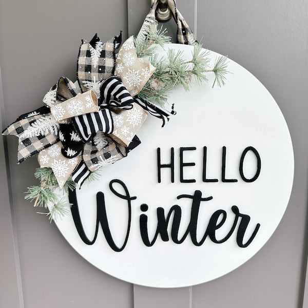 Winter Wreaths for Front Door - Etsy