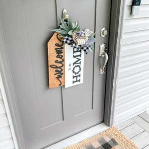 3D Lettering | Front Door Decor | Tag Door Hanger | Front Door Wreath ...