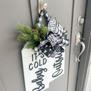 Winter Front Door Decor | Tag Door Hanger | Christmas Wreath | Baby It ...