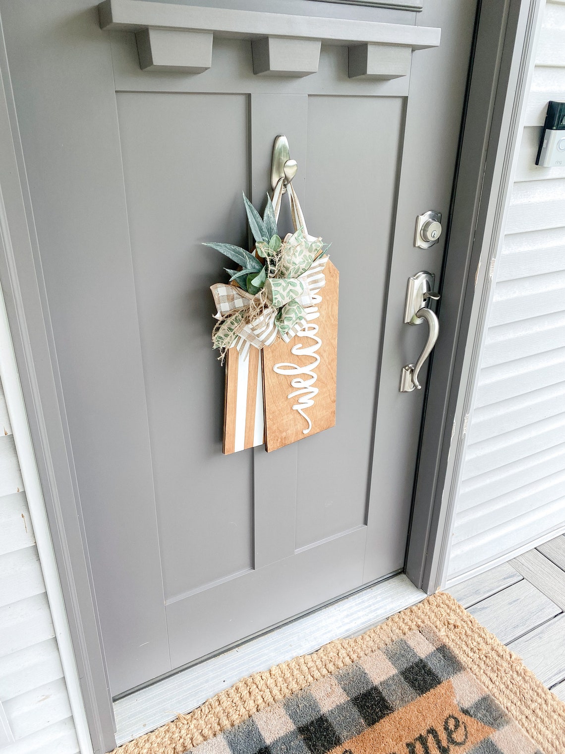 3D Lettering | Front Door Decor | Tag Door Hanger | Front Door Wreath ...