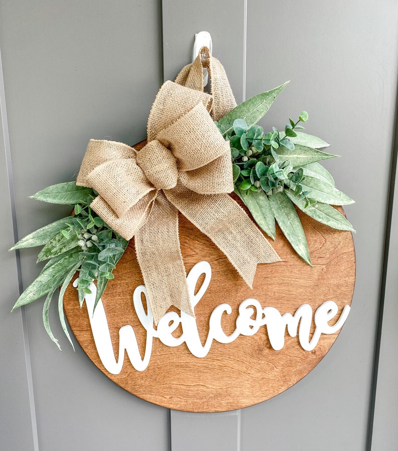 Front Door Decor Welcome Wreath Year Round Wreath Door | Etsy