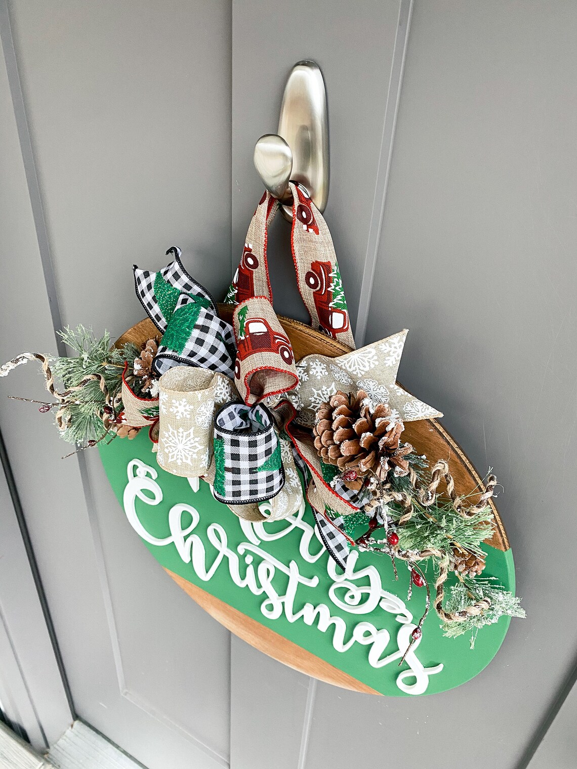 3D Merry Christmas Front Door Decor Christmas Wreath - Etsy