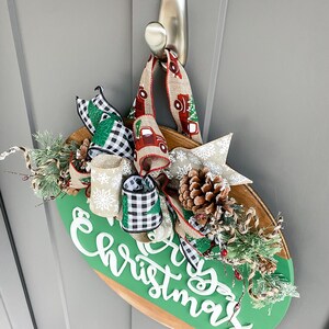 3D Merry Christmas Front Door Decor Christmas Wreath Christmas Decor ...