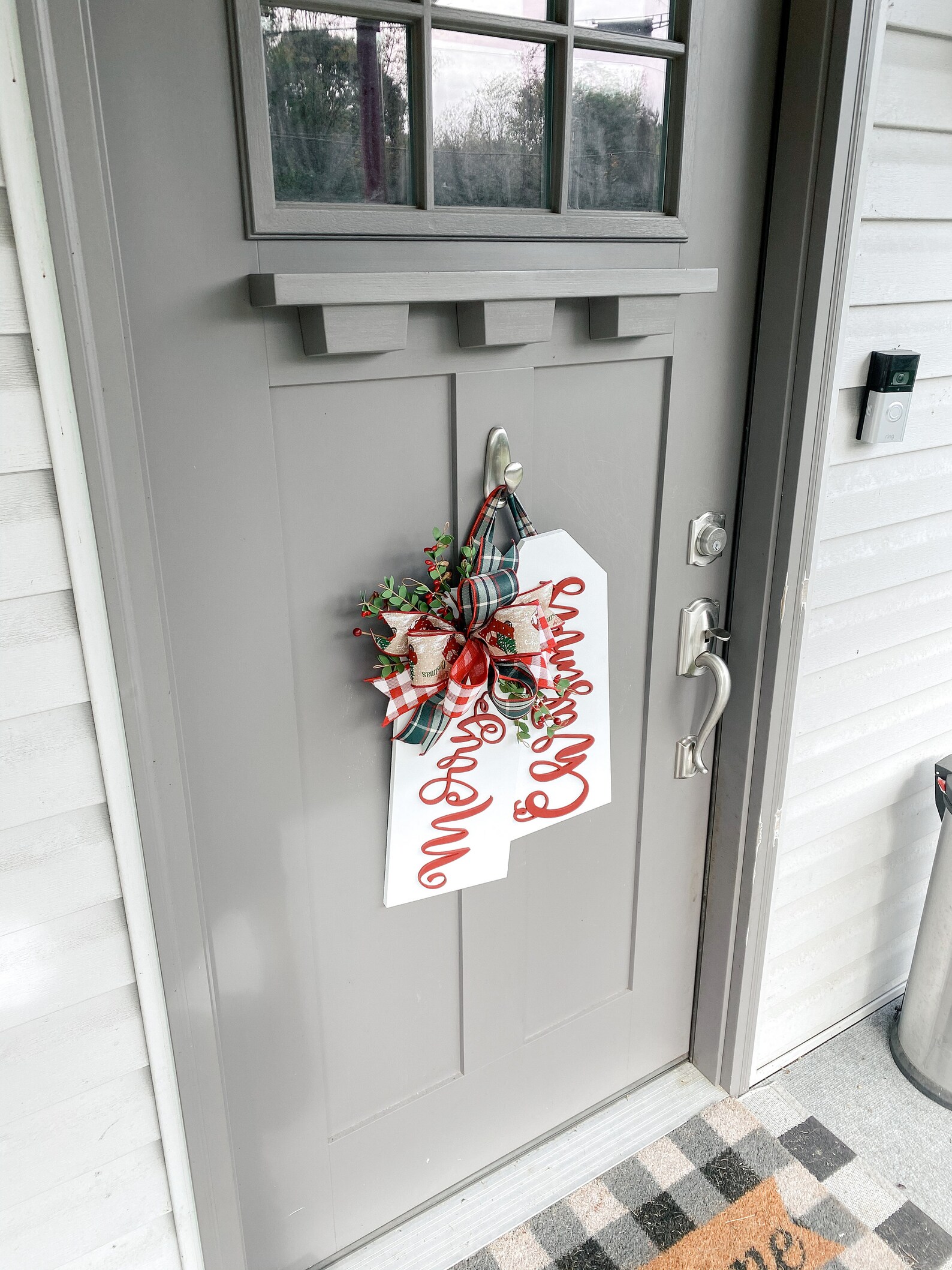 Christmas Front Door Decor | Tag Door Hanger | Christmas Wreath ...