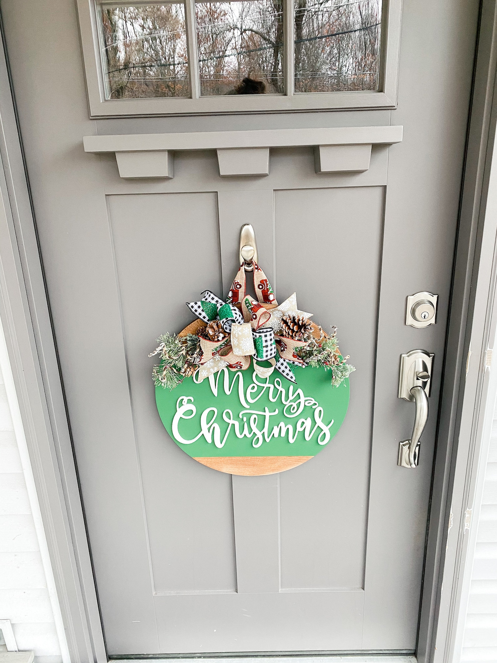 3D Merry Christmas Front Door Decor Christmas Wreath | Etsy