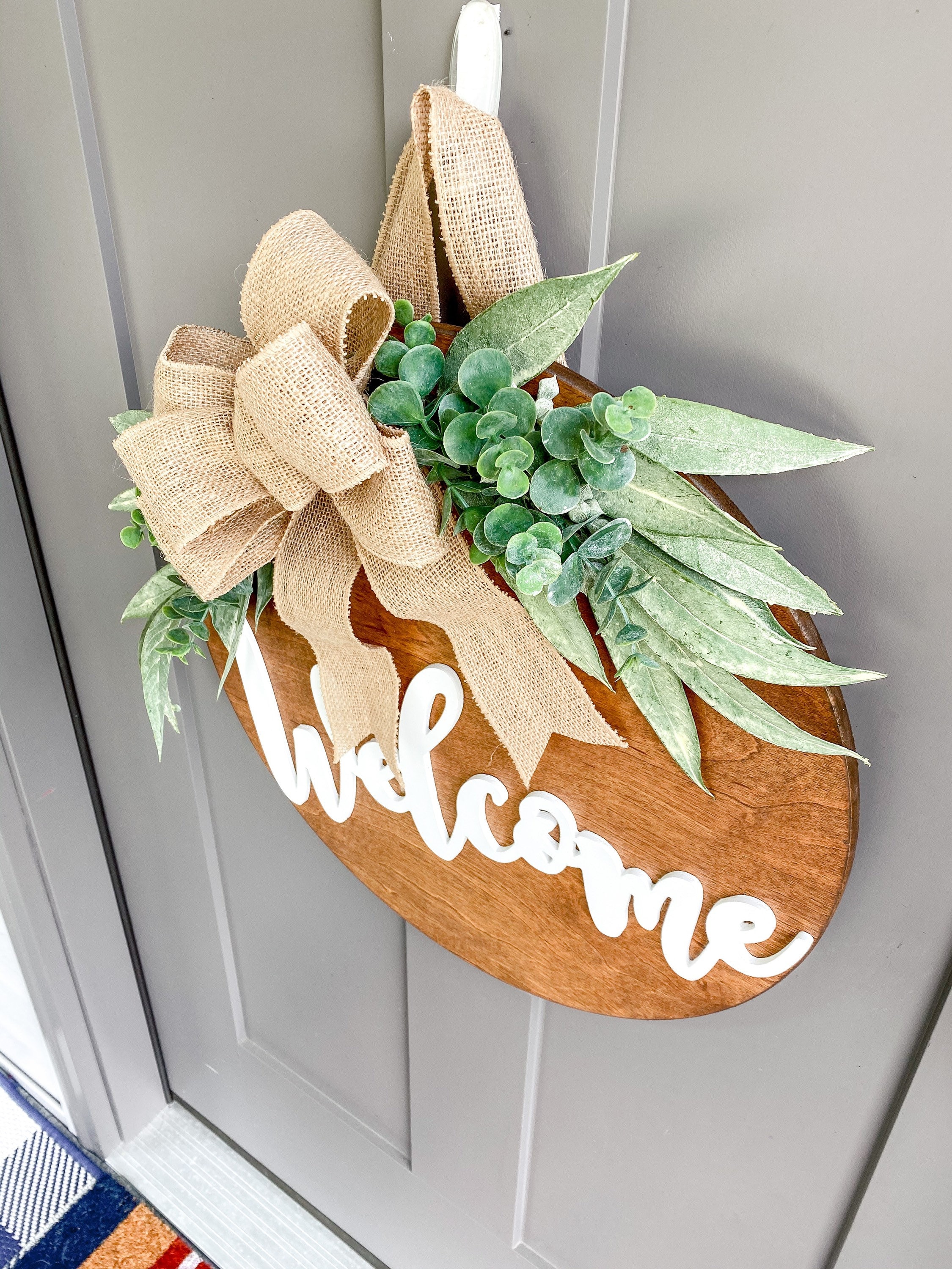 Front Door Decor Welcome Wreath Year Round Wreath Door | Etsy