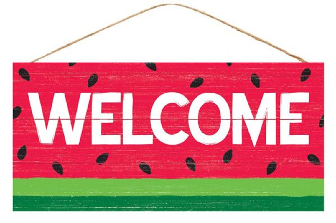 Welcome Watermelon Sign MATCHING RIBBON AVAILABLE - Etsy