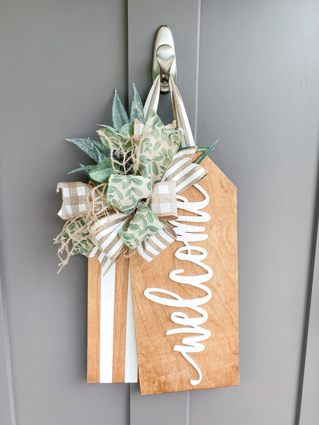 3D Lettering | Front Door Decor | Tag Door Hanger | Front Door Wreath ...