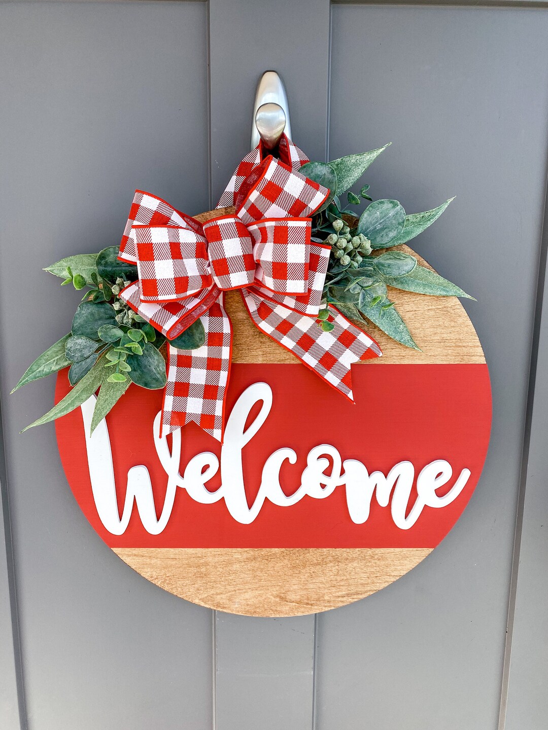 Front Door Decor | Welcome | Wreath | Year Round Wreath | Door Hanger ...