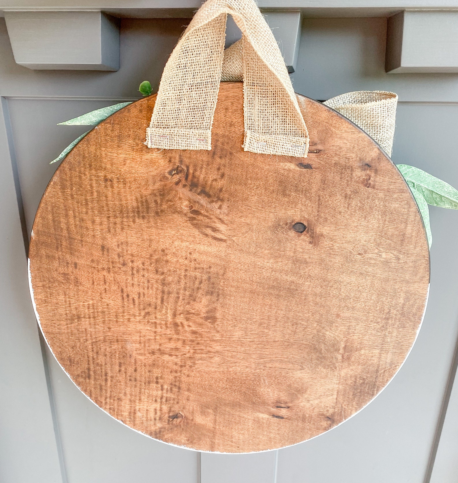 Front Door Decor Aloha Round Wood Sign Front Door Wreath | Etsy