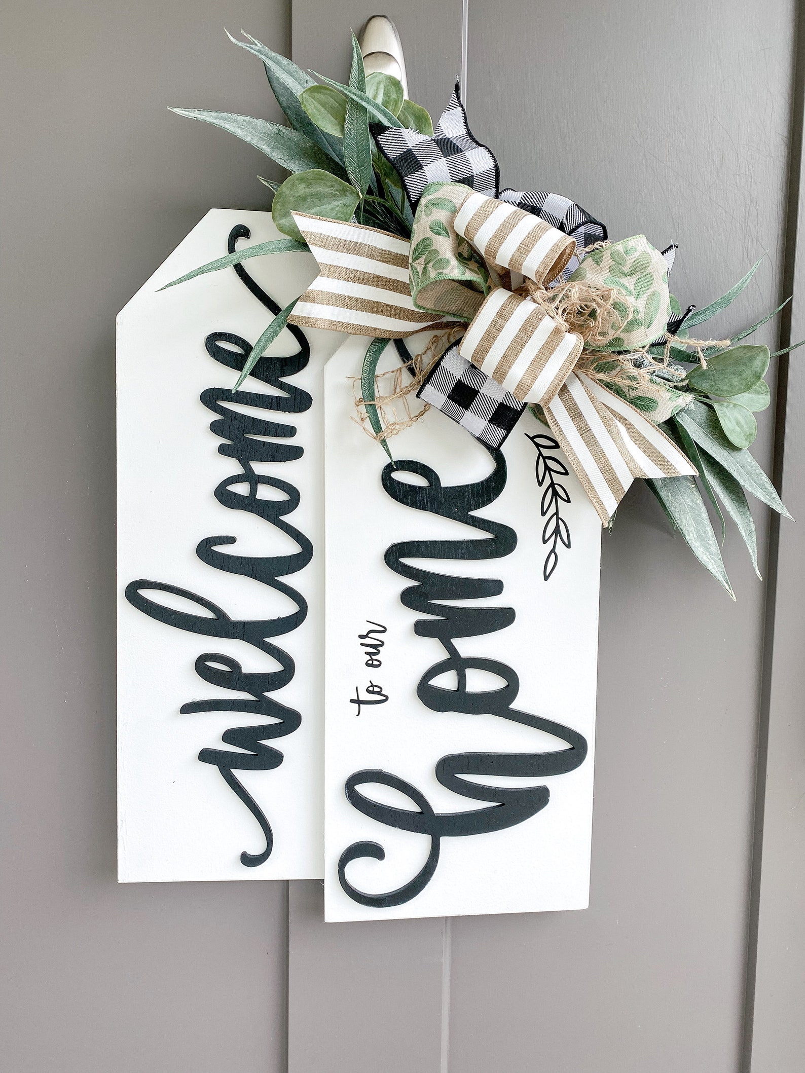 3D Lettering Front Door Decor Tag Door Hanger Front Door | Etsy