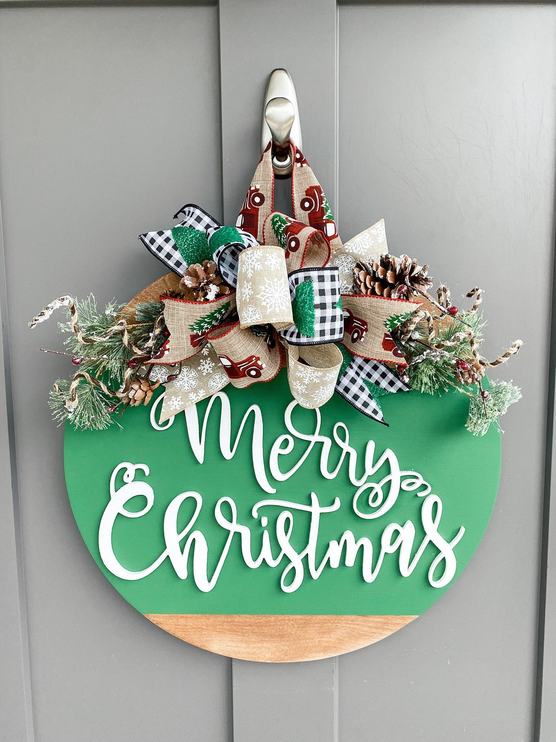 3D Merry Christmas Front Door Decor Christmas Wreath - Etsy
