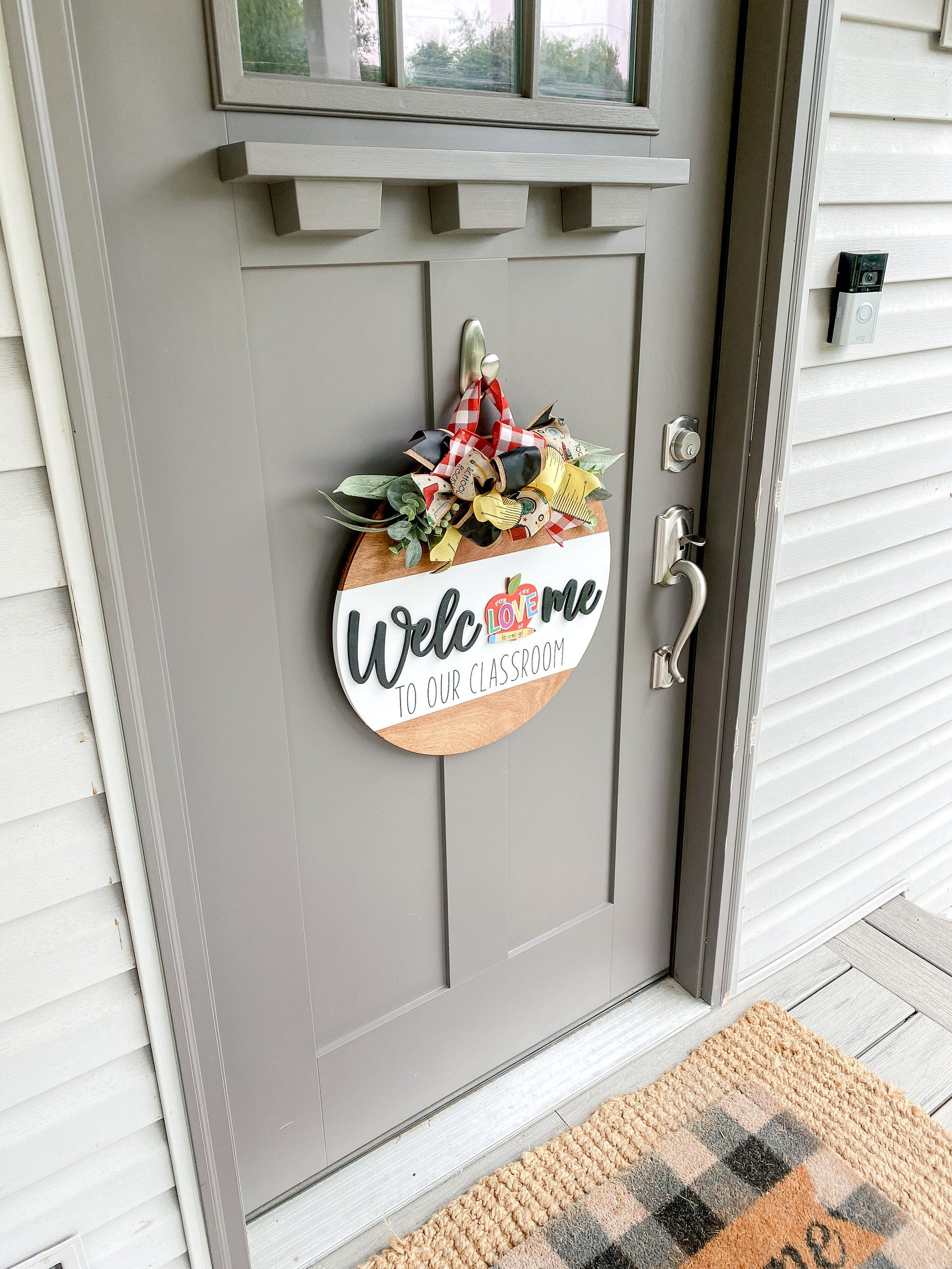 Front Door Decor Welcome to Our Classroom Door Hanger - Etsy