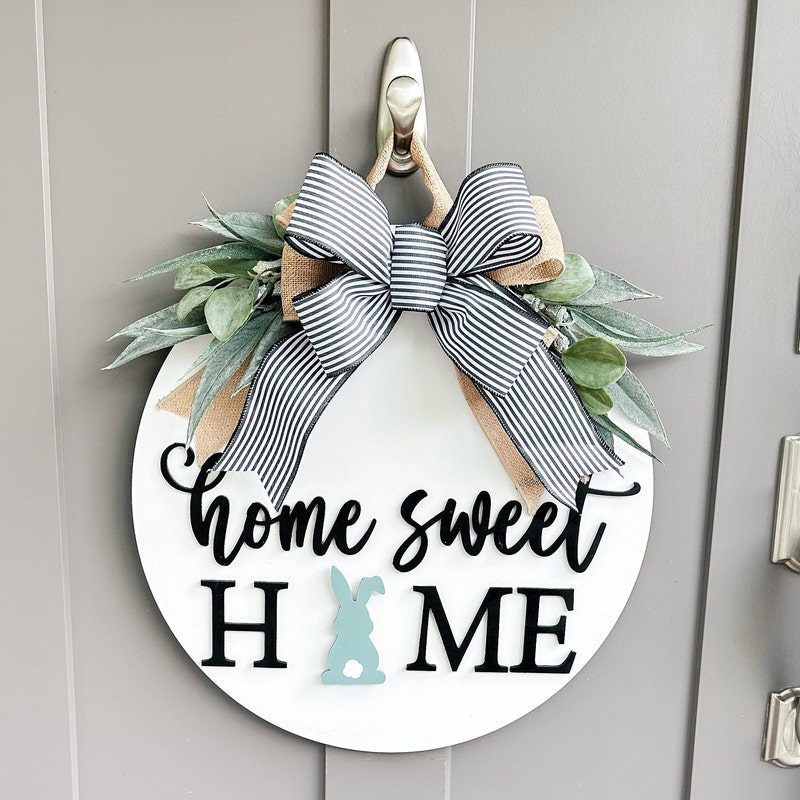 Home Wreath Sign - Etsy