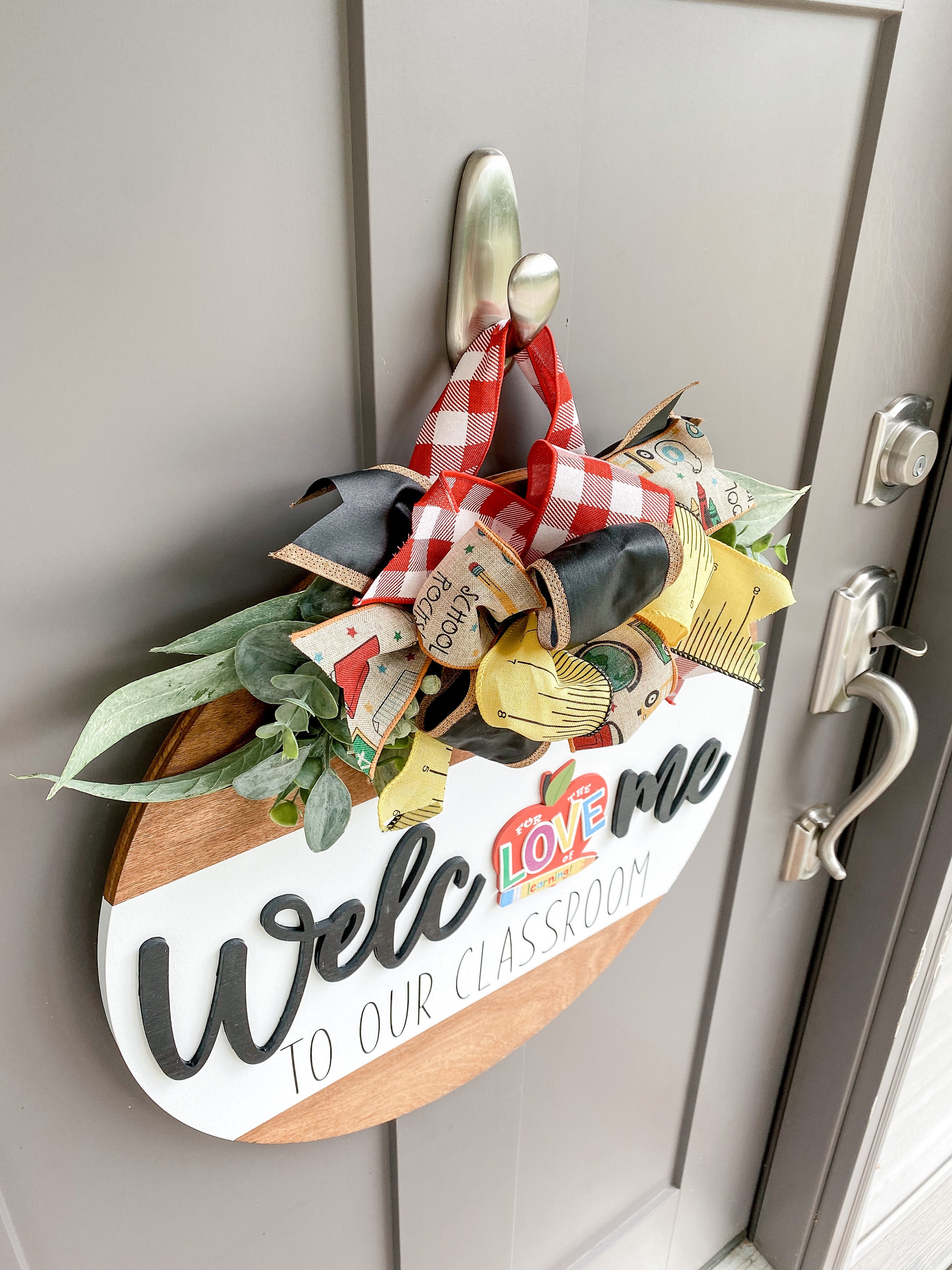 Front Door Decor Welcome to Our Classroom Door Hanger - Etsy