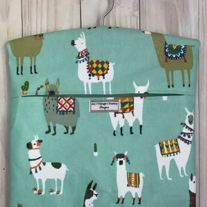Peg Bag Funky Alpacas Design Quality Matt oilcloth fabric. | Etsy