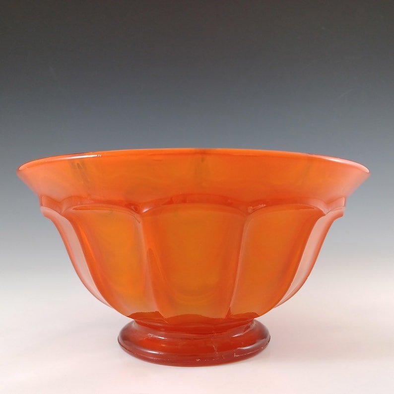 SELTENE Davidson #S696F Art Deco Orange Cloud Glasschale - Etsy Schweiz