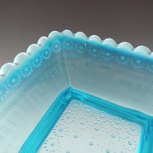 Davidson Victorian Blue Pearline Glass 'daisy Suite 1886' Bowl - Etsy