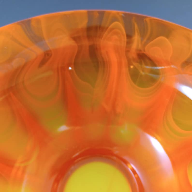 SELTENE Davidson #S696F Art Deco Orange Cloud Glasschale - Etsy Schweiz