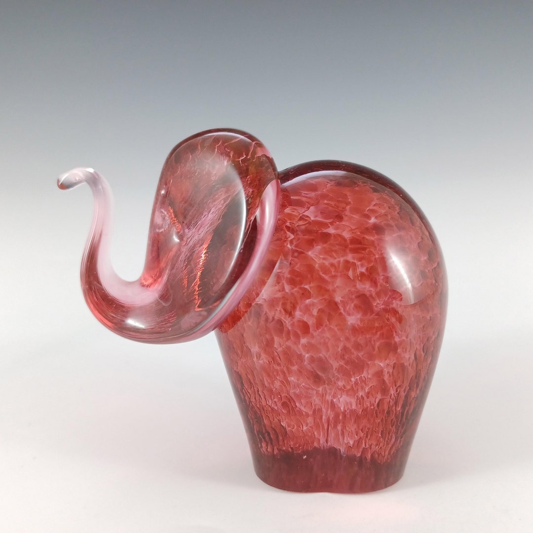Wedgwood Lilliput Speckled Pink Glass Elephant L5005 - Etsy