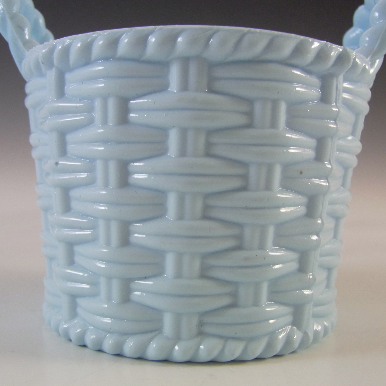 MARKED Sowerby Victorian Antique Blue Milk Glass Basket Bowl - Etsy