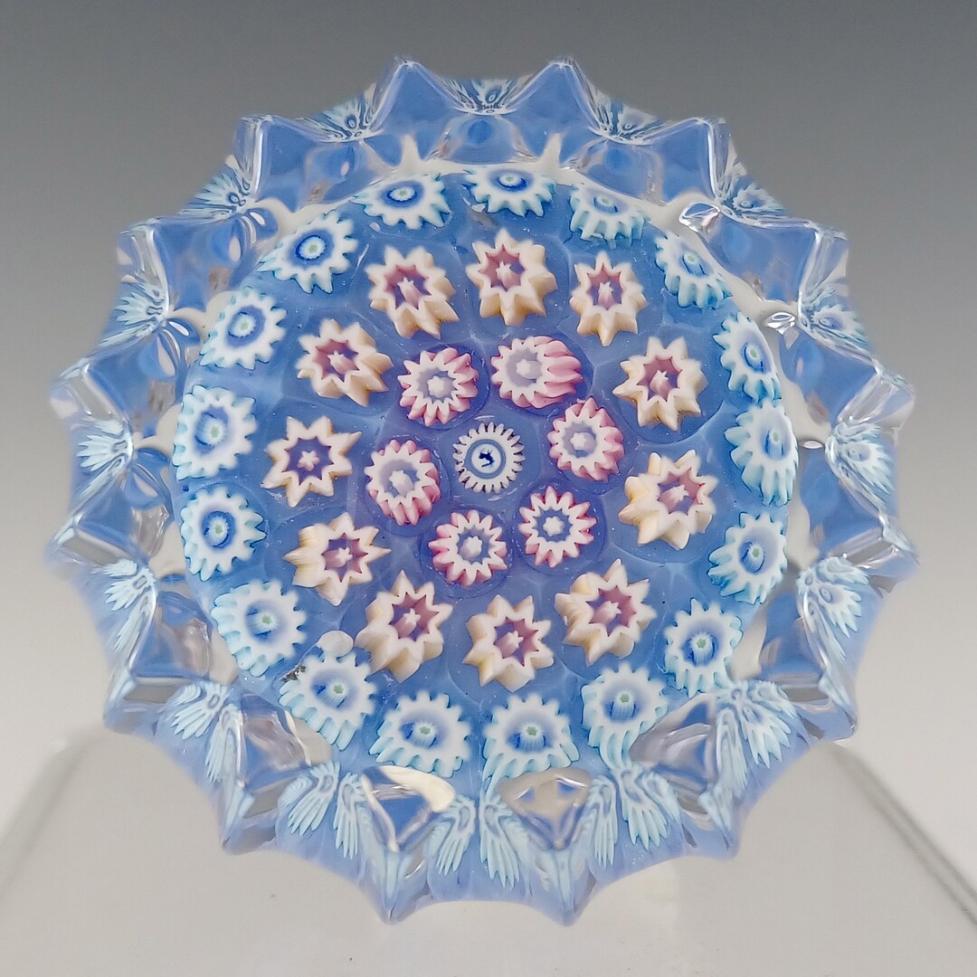 LABELLED John Deacons Blue Glass Millefiori Stag Star Paperweight - Etsy